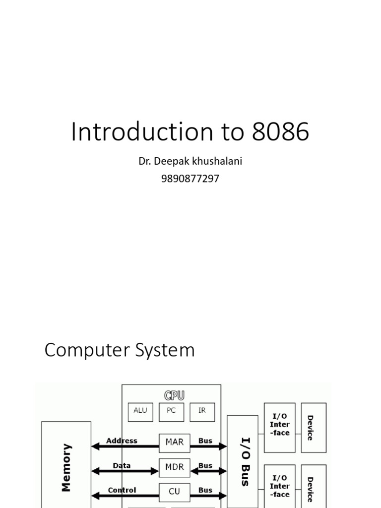 1 DGK Introduction To 8086 | PDF | Central Processing Unit | Bit