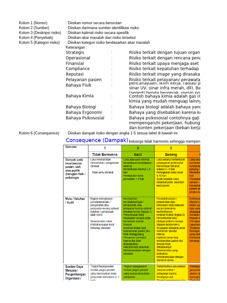 3a_RISK REGISTER KOSONGAN | PDF