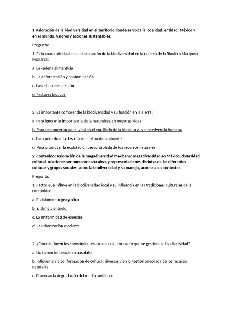 Preguntas Por Contenido Etica y Naturaleza-Quinto Grado | PDF ...