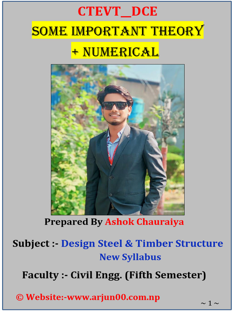 Design Steel & Timber Structure__VVI Theory + Numerical__Provide by Ashok-[Www.arjun00.Com.np] | PDF