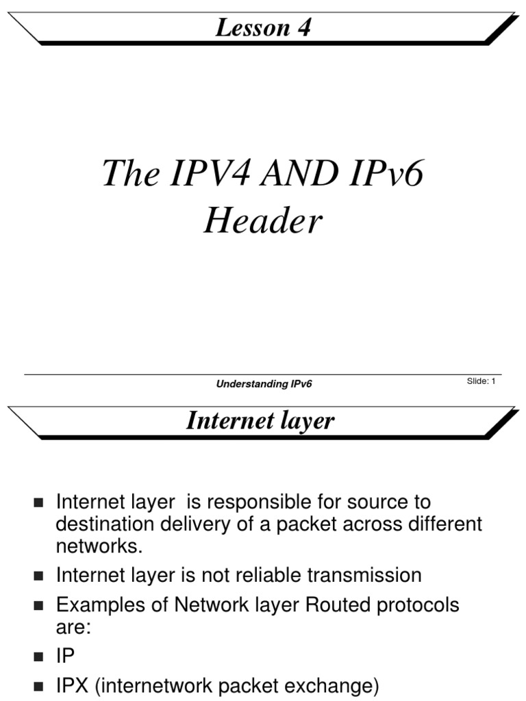 Ipv6 Header Main Projects | PDF | I Pv6 | Network Packet