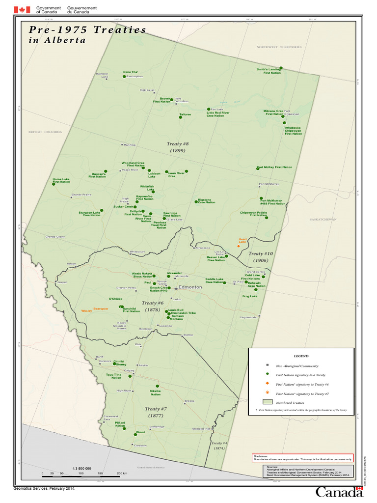 Map Room Historic Treaties Alberta 1614108970484 Eng | PDF | Indigenous ...