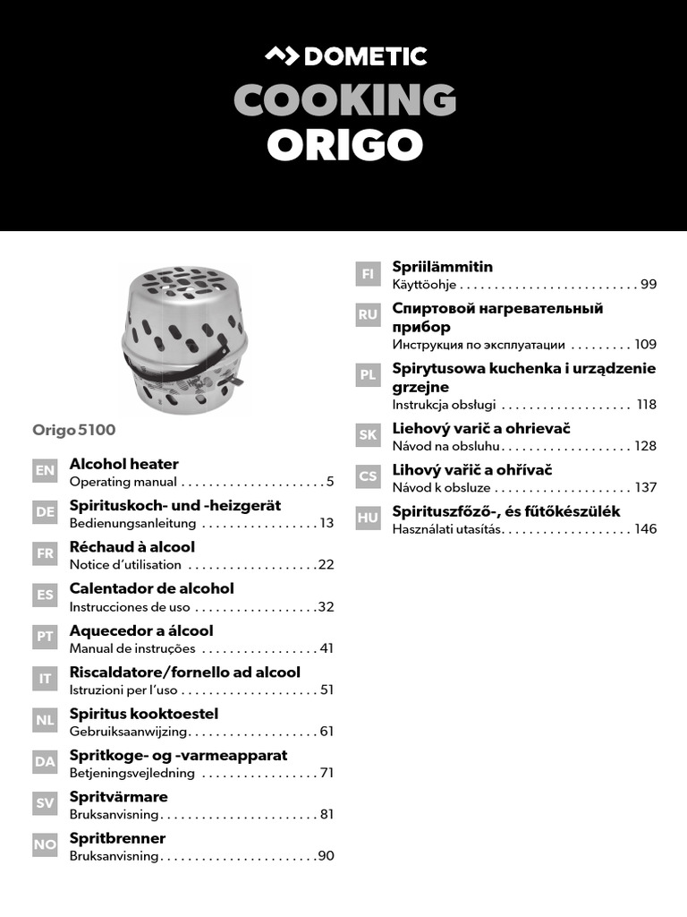 Dometic-Origo-5100 9103303920 72161 | PDF | Cookware And Bakeware | Fires