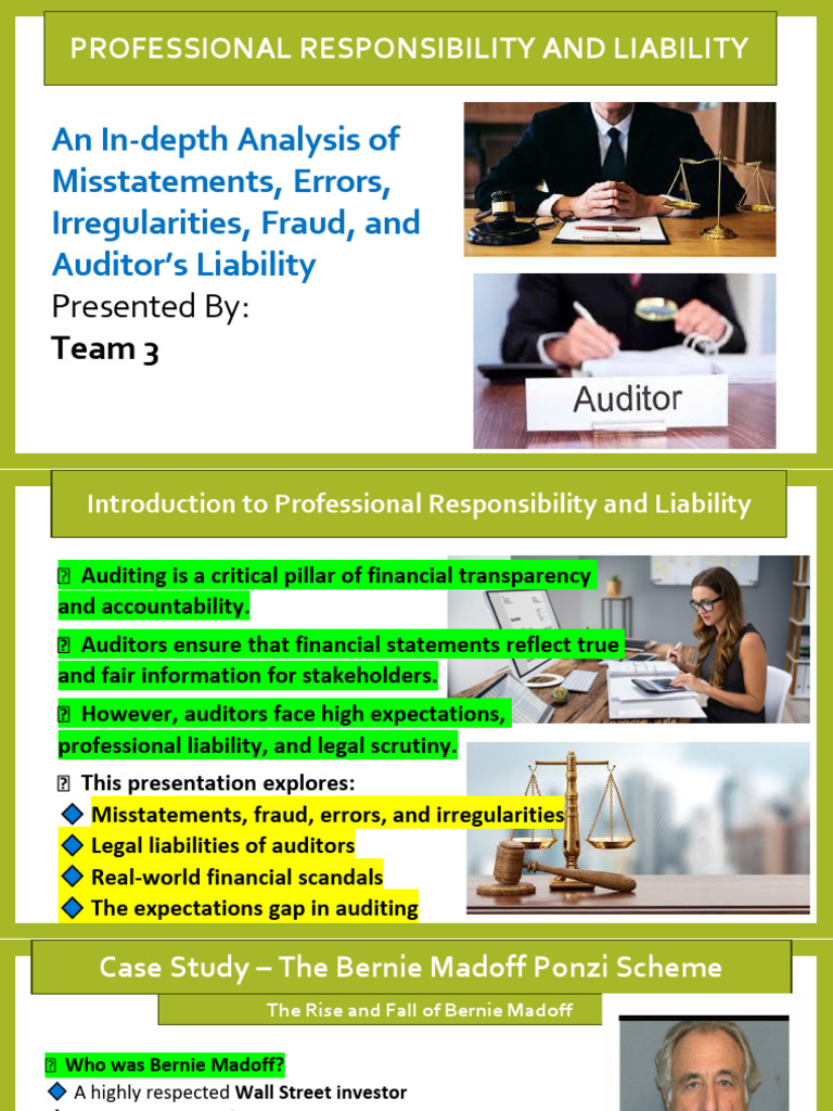 Team 3 Auditing Presentation | PDF | Audit | Financial Audit