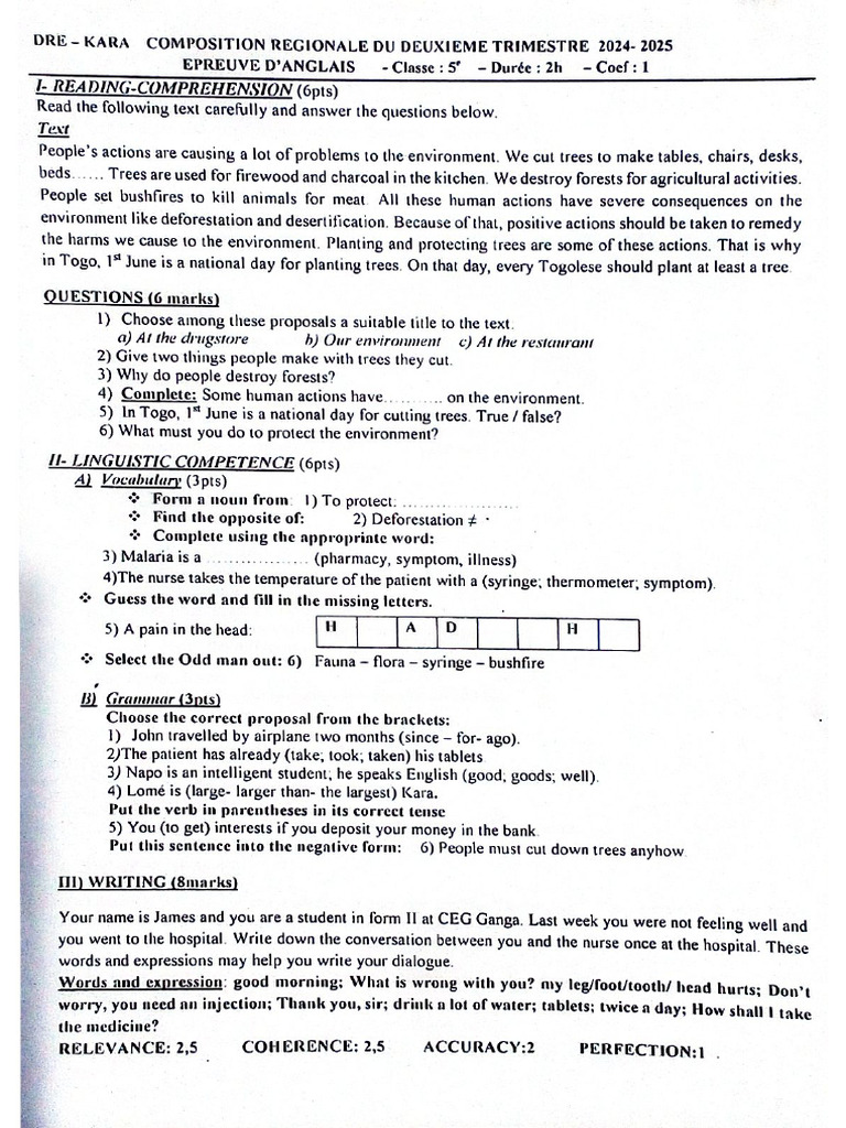 ANG 5è CRDT DRE KARA 2024 | PDF