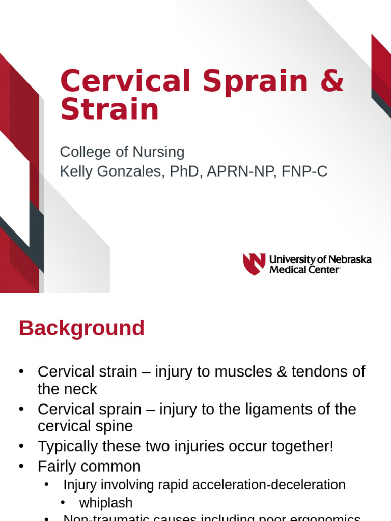 Cervical Sprain & Strain STUDENT | PDF