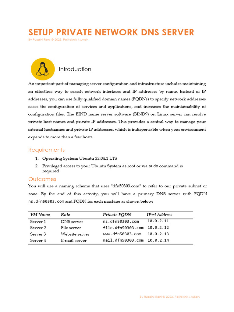 06. Primary Master DNS server (caching with forwarder) | PDF | Domain Name System | Application ...