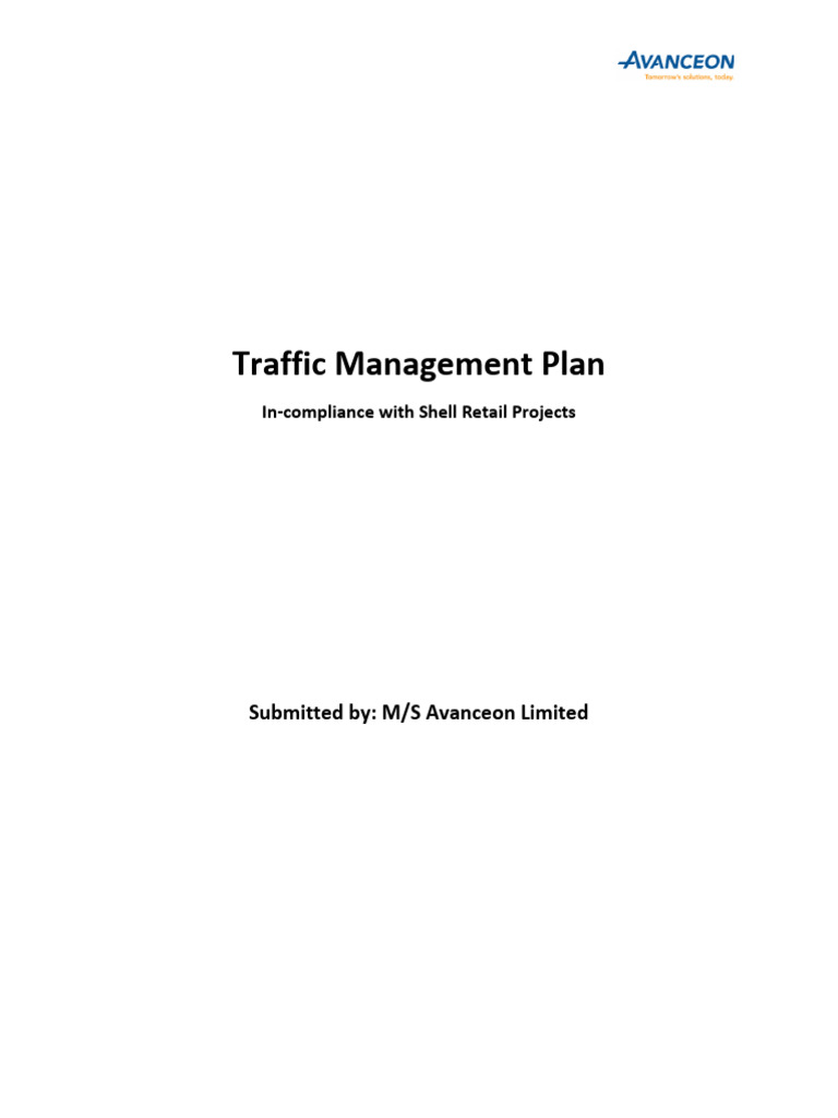 Traffic Management Plan | PDF | Driving | Traffic