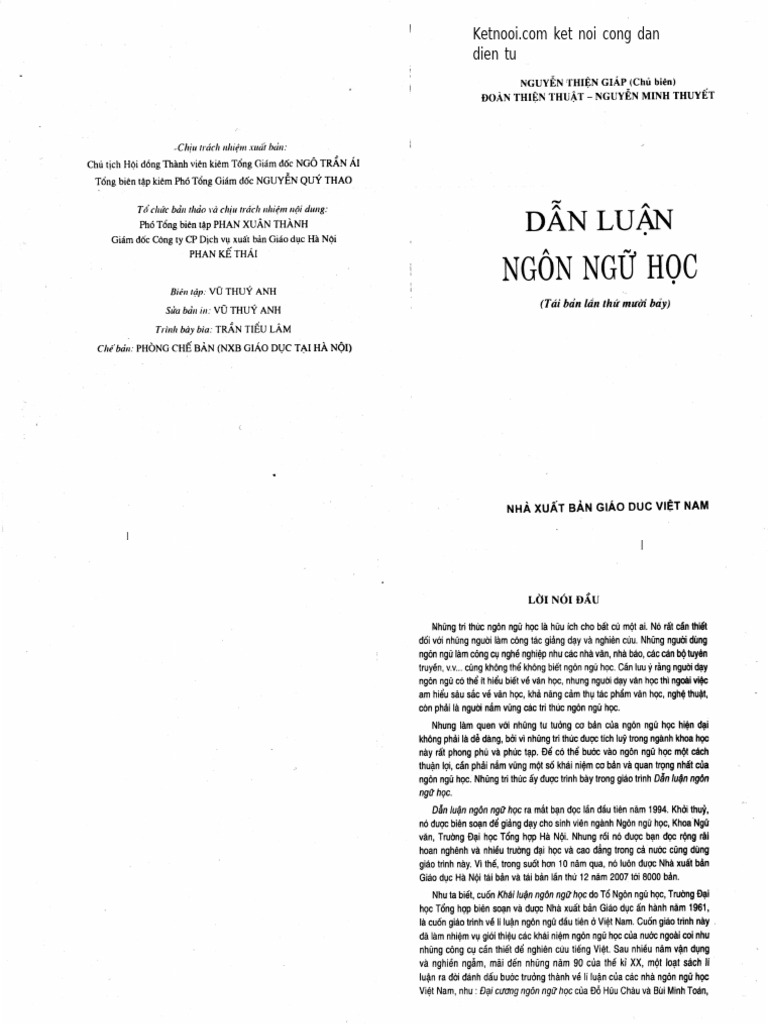 Dan Luan Ngon Ngu Hoc Nguyen Thien Giap | PDF
