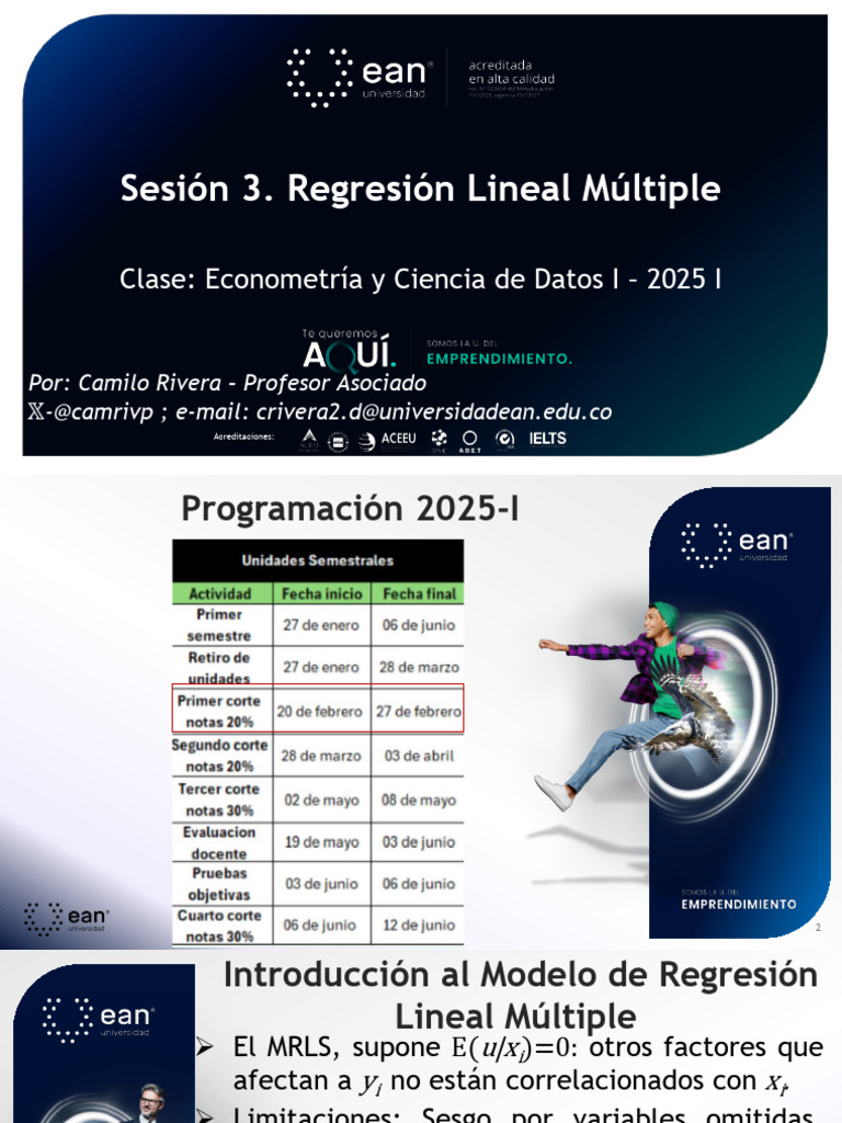 03 Regresión Lineal Multiple | PDF | Mínimos cuadrados ordinarios | Análisis de regresión