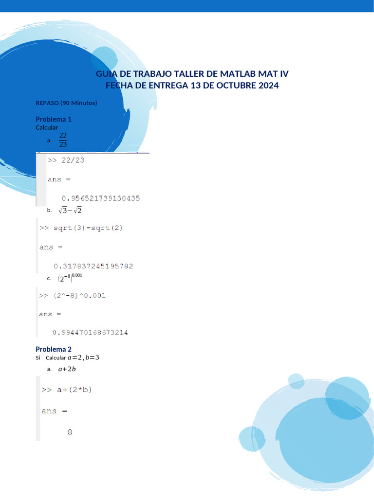 Tarea de Seminario de Matlab Matematica Iv | PDF | Integral | Análisis funcional