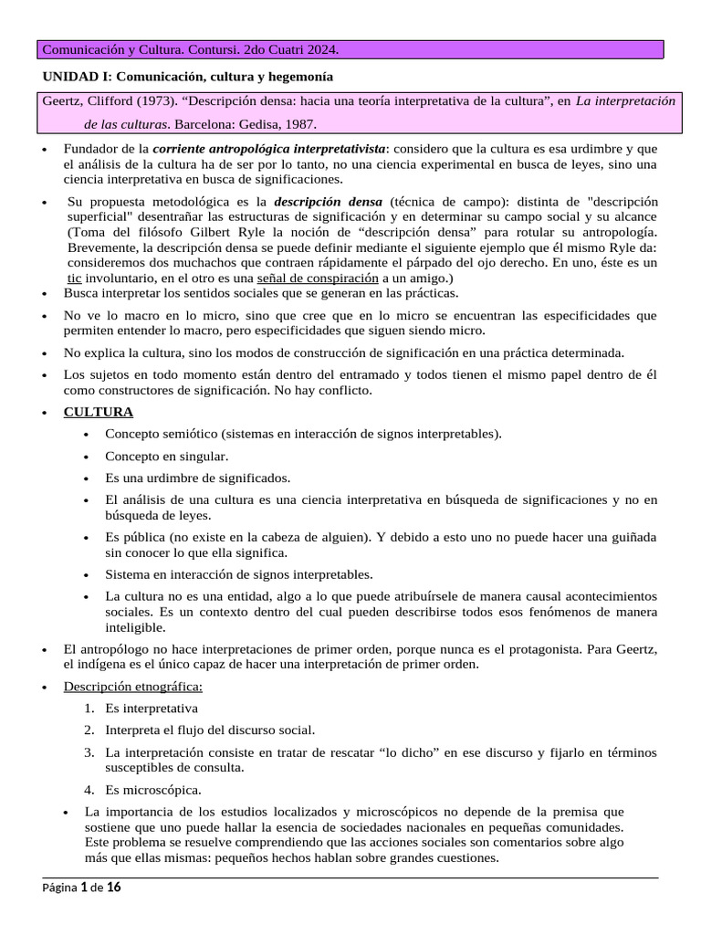 Resumen Comu y Cultu | PDF | Comunicación | Antropología