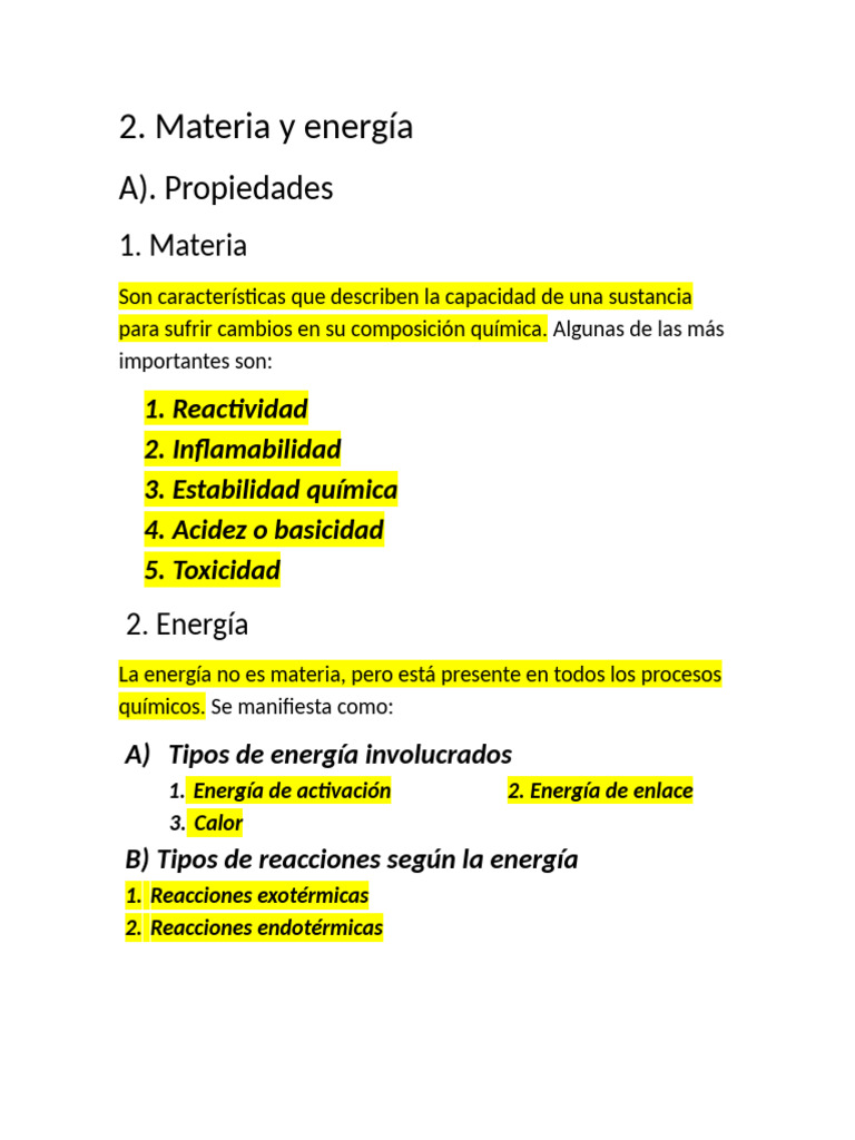 Propiedades y Transformaciones de Materia y Energía | PDF | Química ...