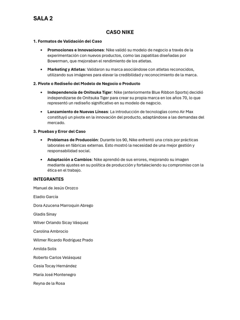 Caso NIKE | PDF