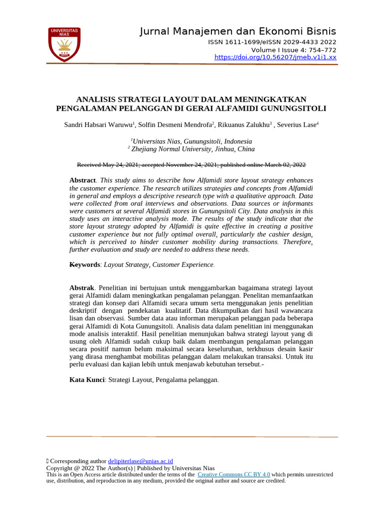 Analisis Strategi Layout Dalam Meningkatkan Pengalaman Pelanggan Di ...