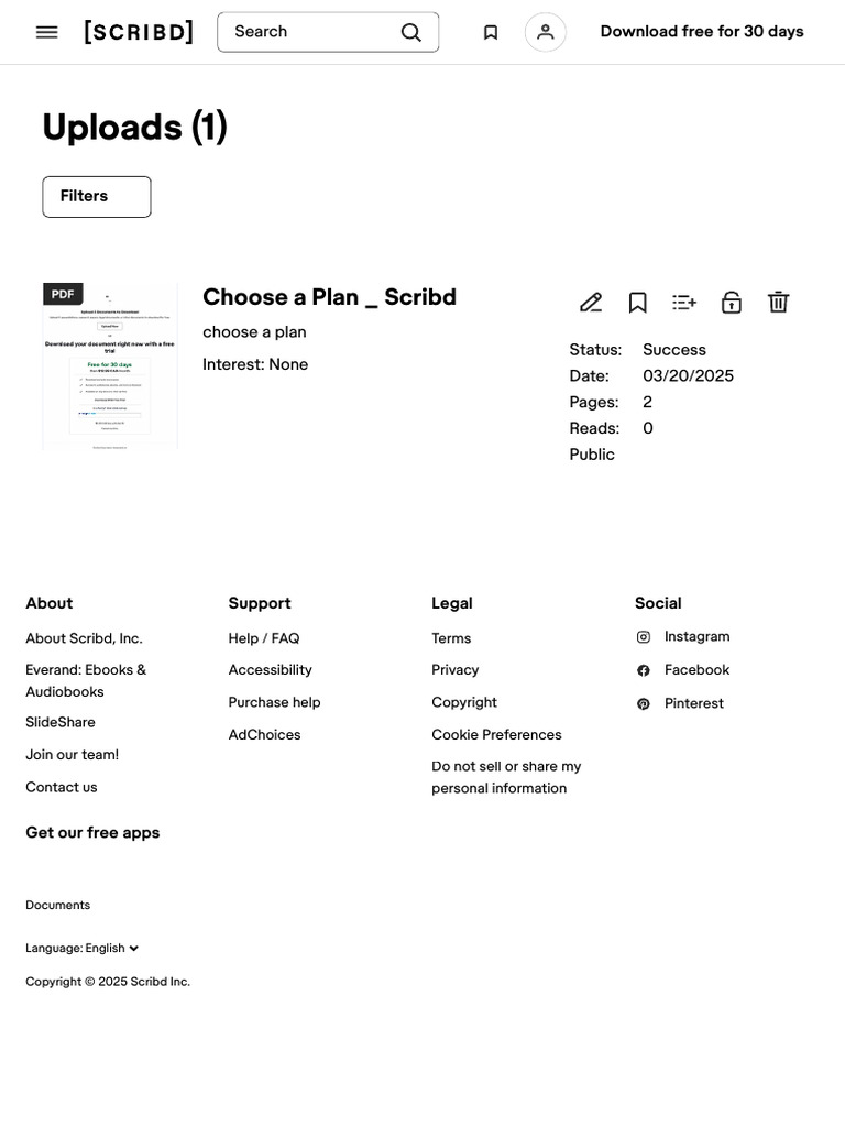 Uploads - Scribd | PDF