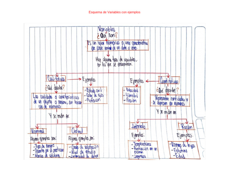 Esquema de Variables Con Ejemplos | PDF