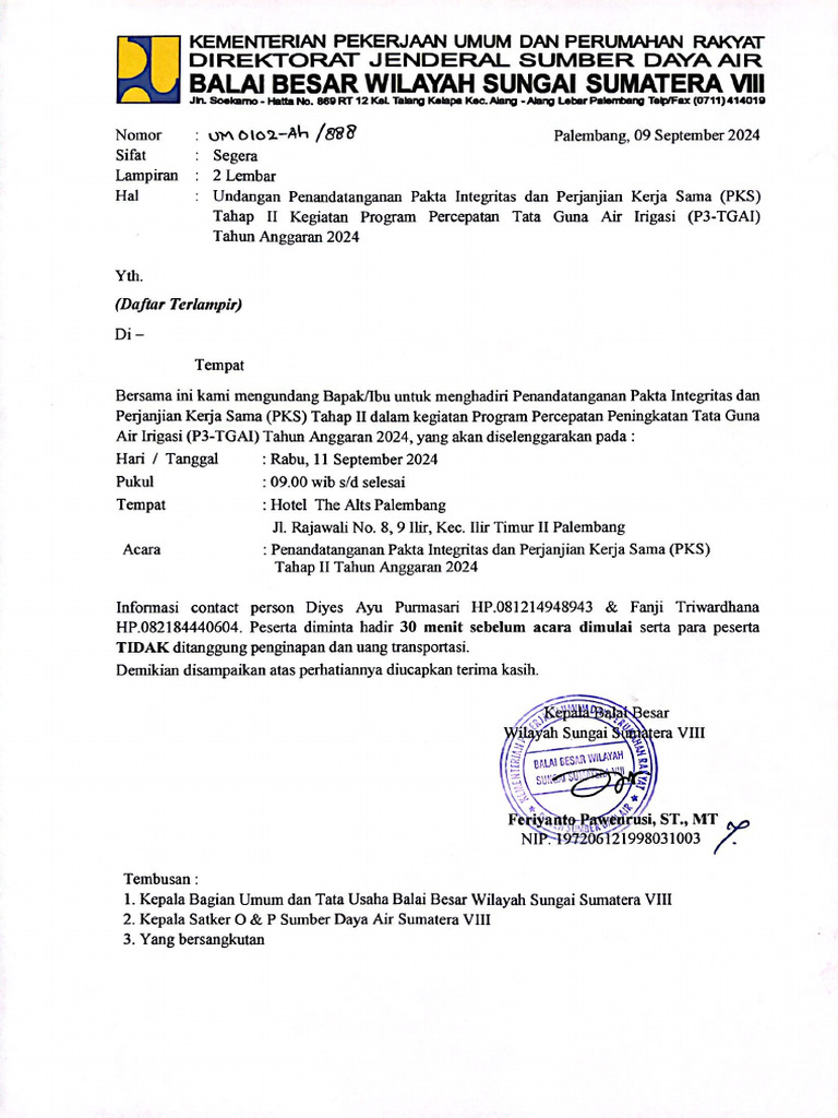 Undangan Pks Tahap II 2024 | PDF