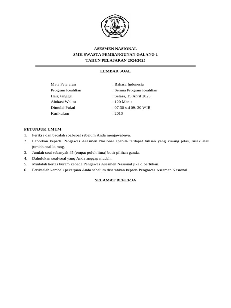 Usp BHS Indonesia | PDF