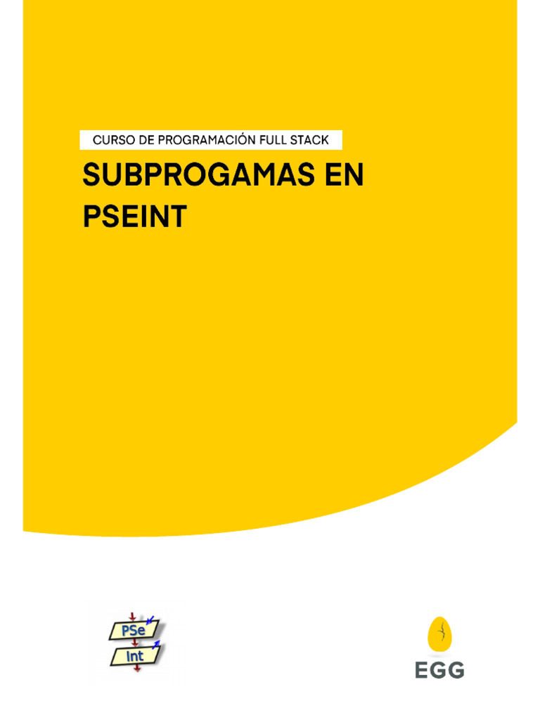 3.1 - Guía Subprogramas - Parte 1 | PDF
