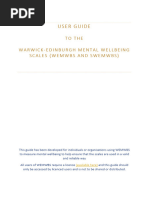 Warwick-Edinburgh Mental Wellbeing Scale | PDF