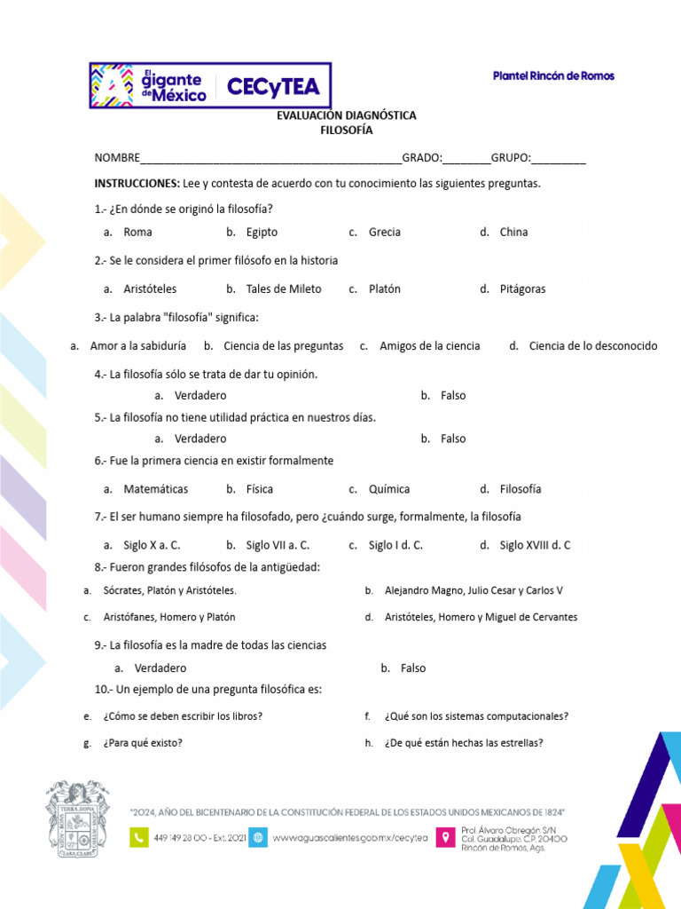 Evaluación Diagnóstica | PDF