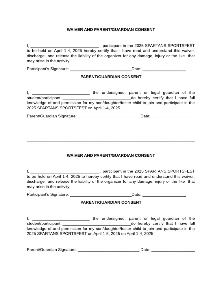 Waiver and Parent | PDF