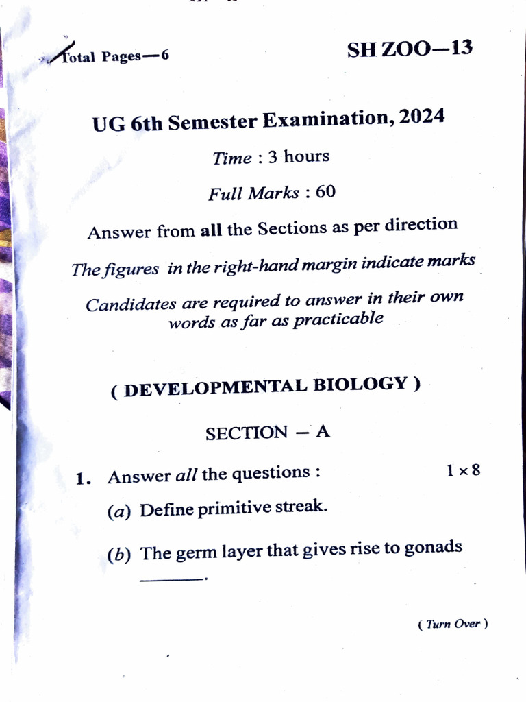 6th Sem QSN | PDF | Natural Selection | Evolution