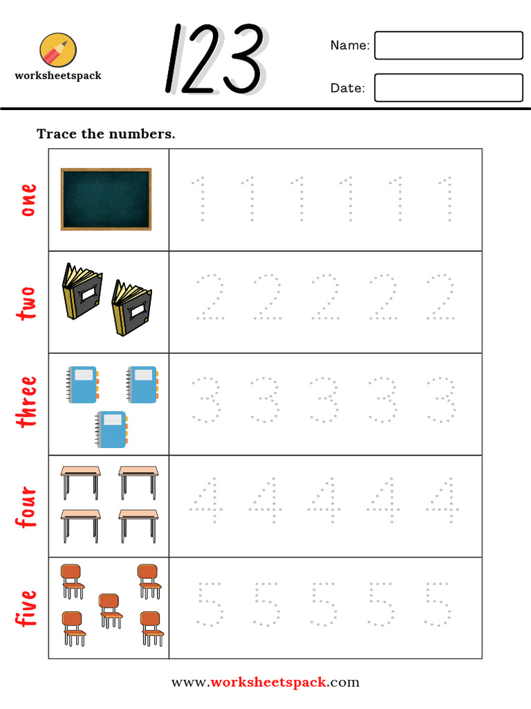 Trace The Numbers 1 10 Free Printable | PDF