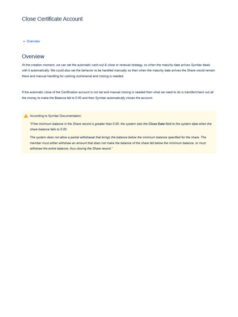 How to Close a Certificate Account | PDF
