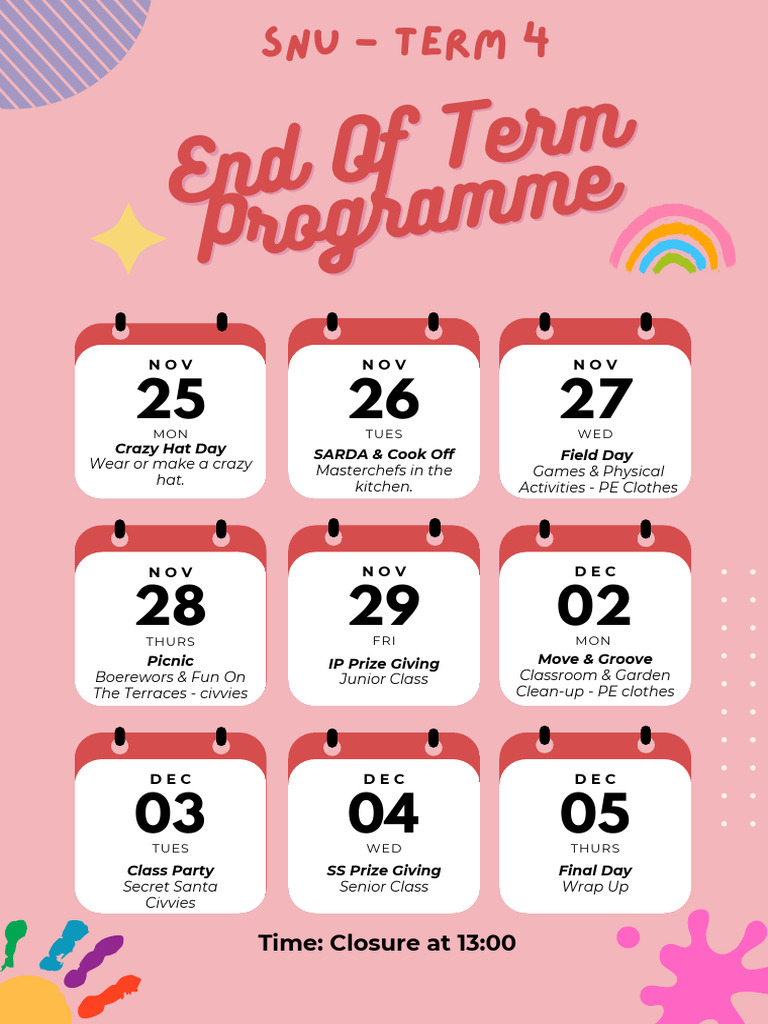 End Of Year Programme (1) | PDF