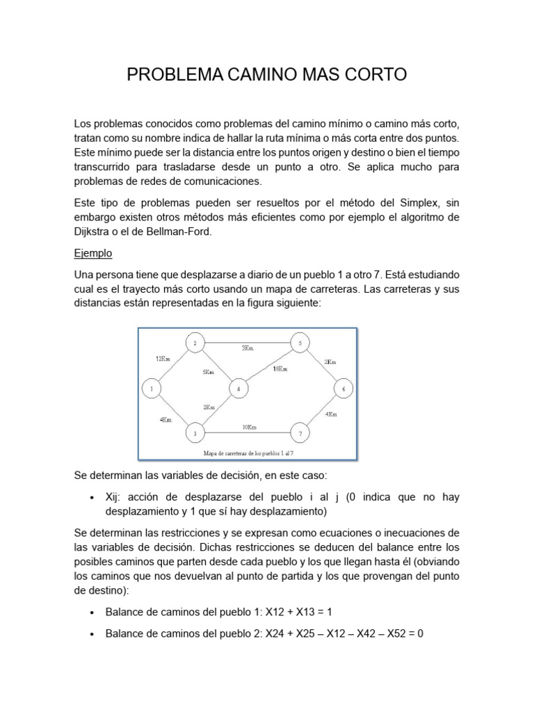 Problema Camino Mas Corto | PDF