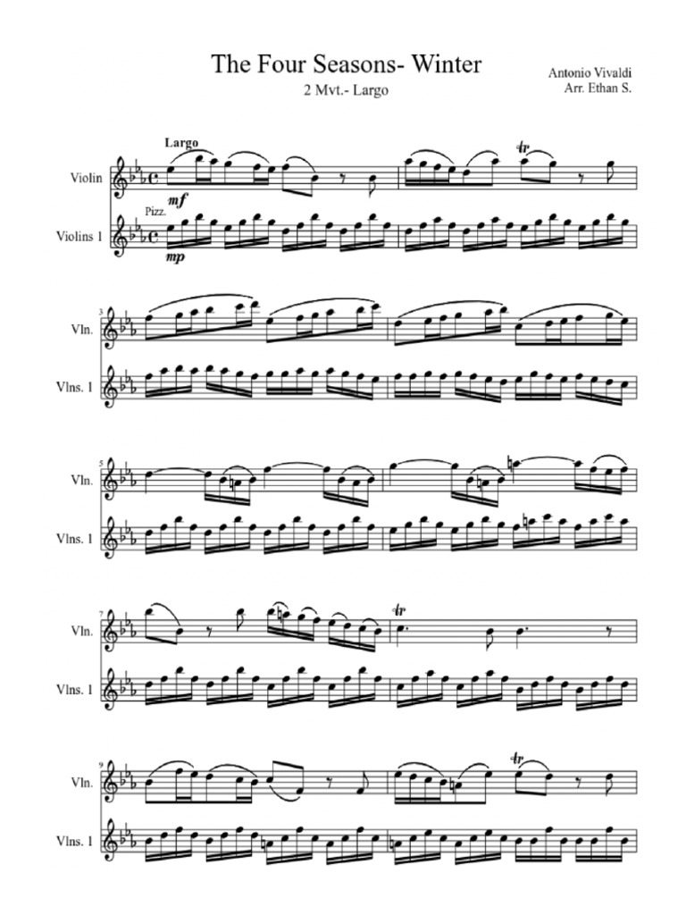 2nd Movement Vivaldi Winter | PDF