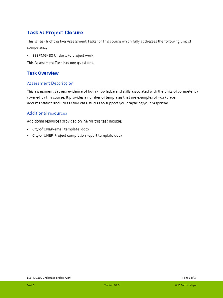 Task 5 Project Closure | PDF | Business