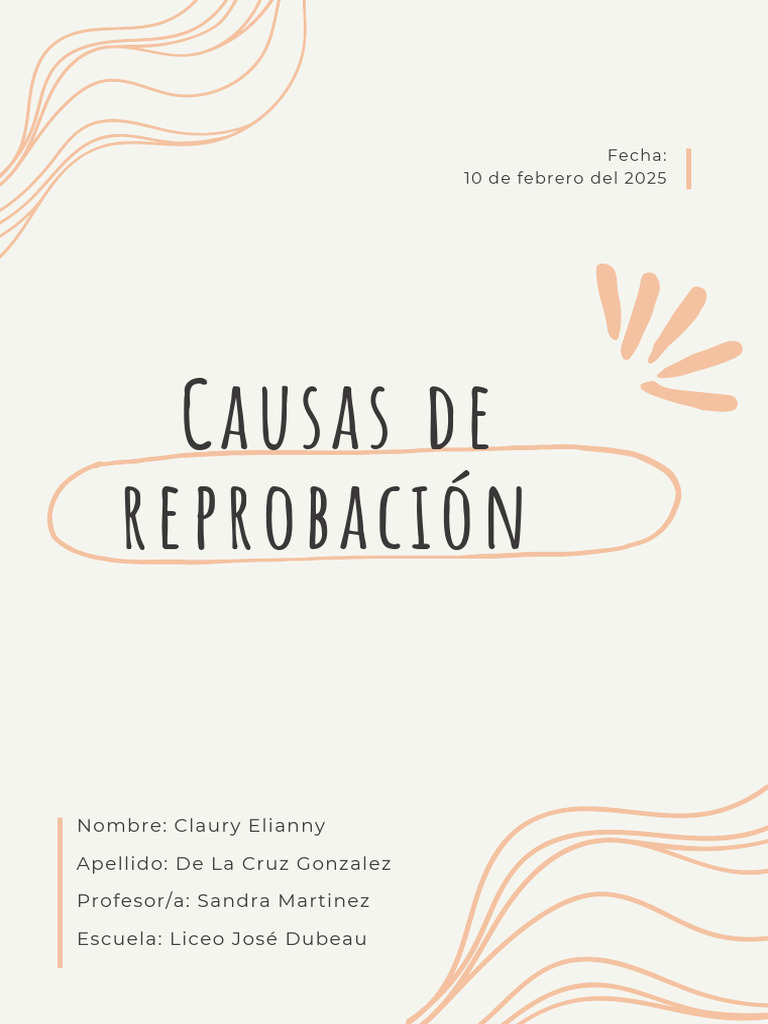 Causas de la Reprobación Escolar | PDF | Aprendizaje | Enseñando