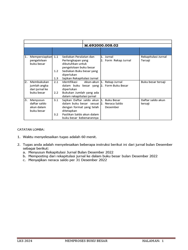 B1. Naskah Soal Buku Besar | PDF