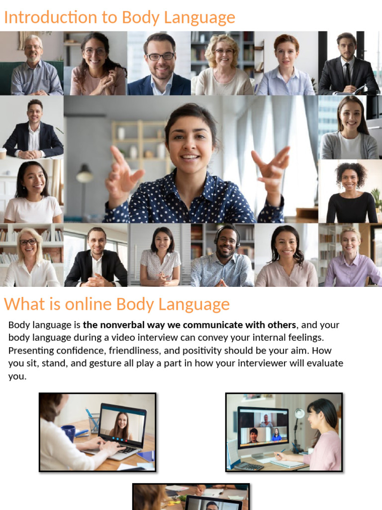 Body Language_Online Interviews | PDF