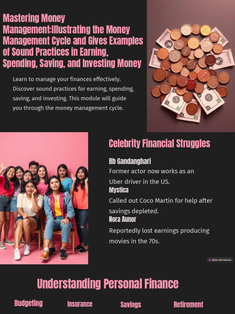 Mastering-Money-Management - PPTX 20250313 094959 0000 | PDF | Saving | Expense