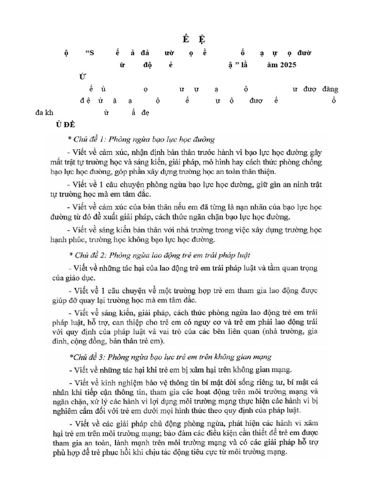 THỂ LỆ CUỘC THI | PDF