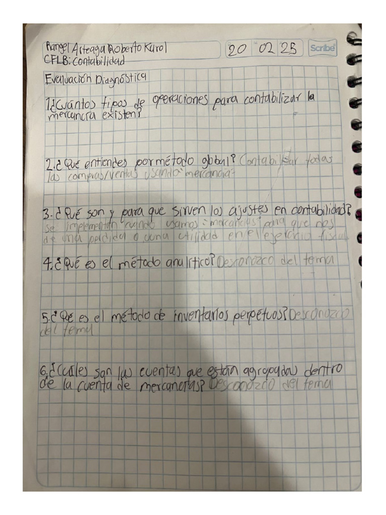 Evaluacióndiagnostica - Roberto Rangel | PDF