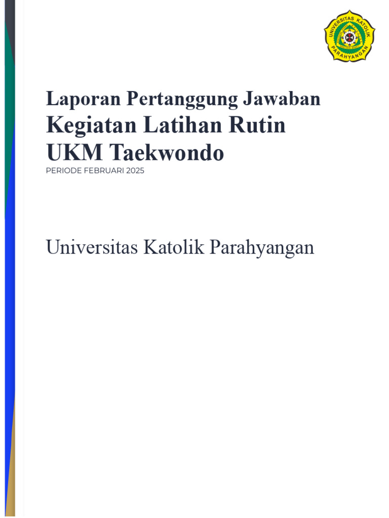 LPJ Kegiatan UKM Taekwondo 2025 | PDF