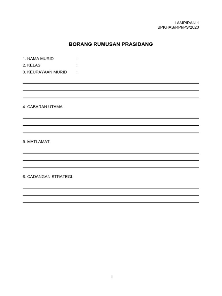 Borang Rpi 20242025 | PDF