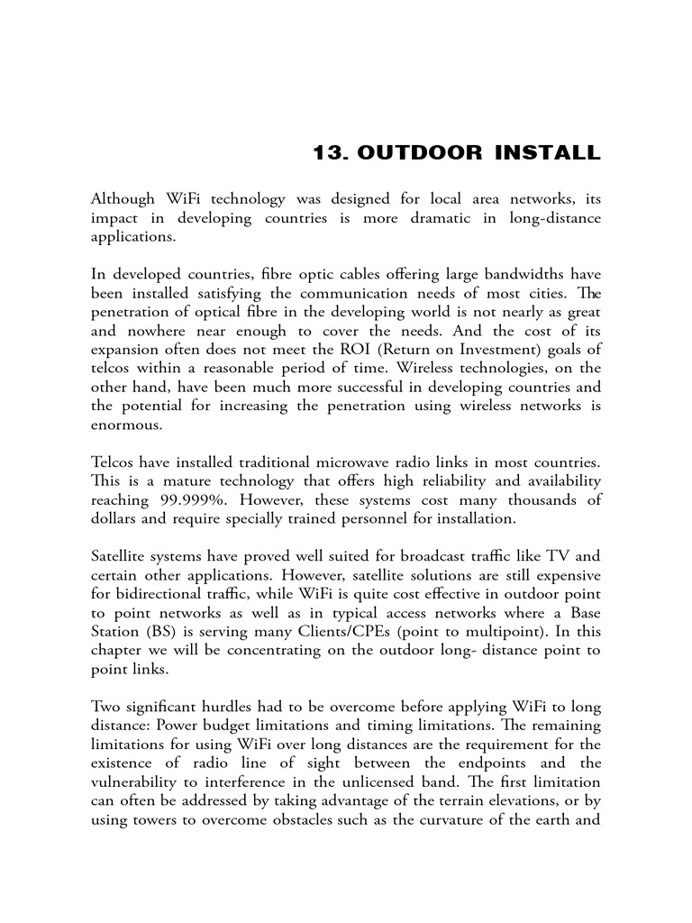 ch13 Outdoor Install | PDF | Antenna (Radio) | Wi Fi