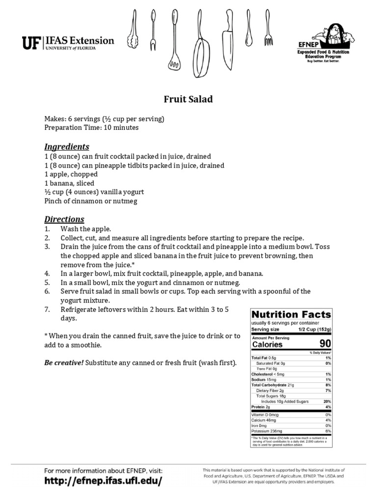 Fruit Salad English UF | PDF