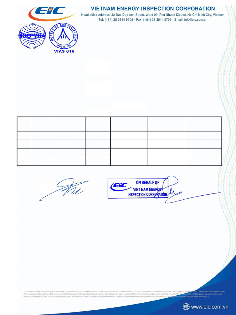 LPG Inspection Report for VTGAS | PDF | Gases