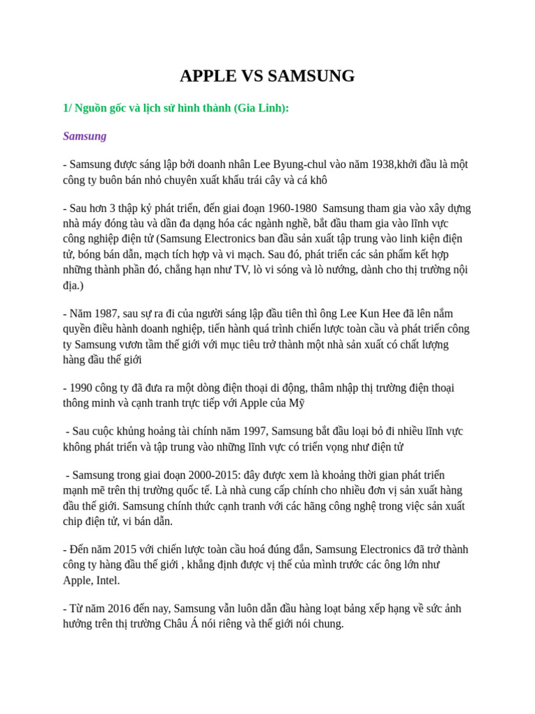 APPLE VS SAMSUNG Tong Hop | PDF