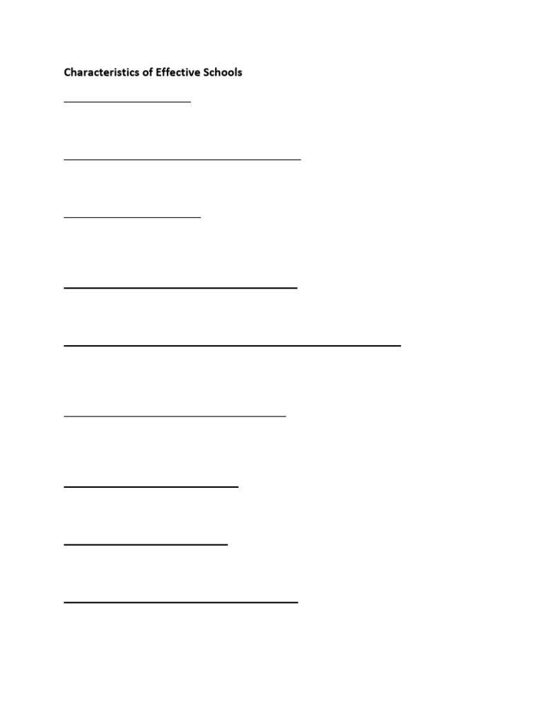 Key Traits of Effective Schools | PDF | Educational Assessment | Teachers