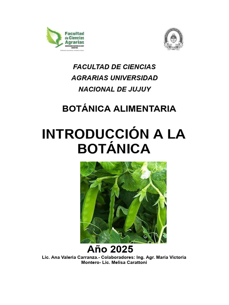 Cartilla de Introduccion A La Botánica 2025 | PDF | Botánica | Plantas