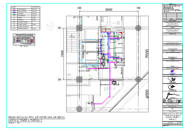 Denah Instalasi Pipa Air Kotor Dan Air Bekas Lantai 6 Tower 4 TERBARU-3 ...