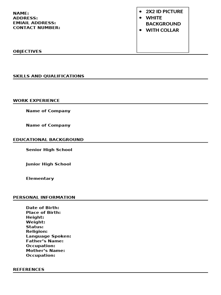 Resume Format 1 | PDF